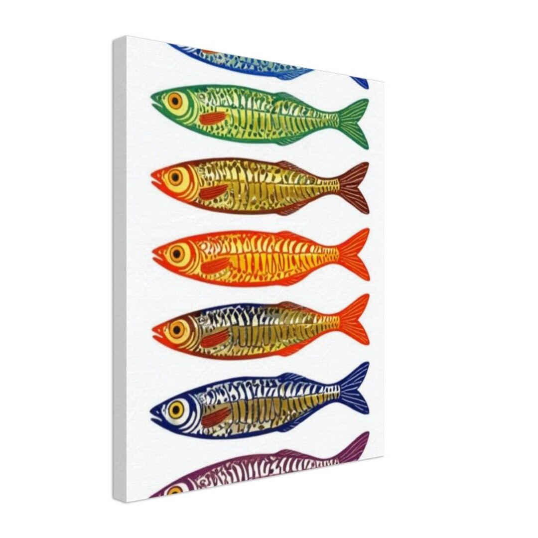Sardines Print Canvas | Fish Market Print | Sardines Painting ...