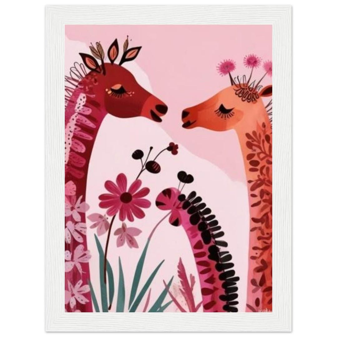 Pink Giraffe Print | Pink Giraffe Art, Giraffe Nursery, Giraffe ...