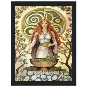 Pagan Wall Art, Feminine Energy, Nature Goddess, Celtic Mythology Art ...