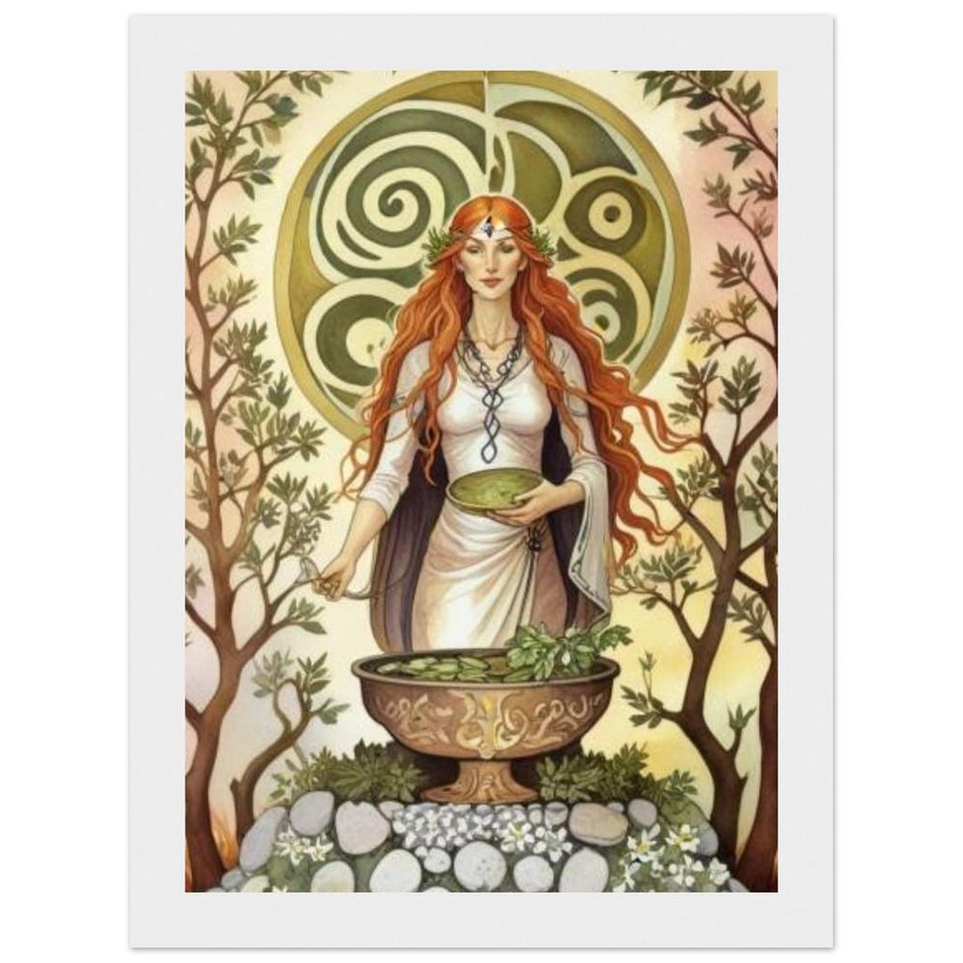 Pagan Wall Art, Feminine Energy, Nature Goddess, Celtic Mythology Art ...