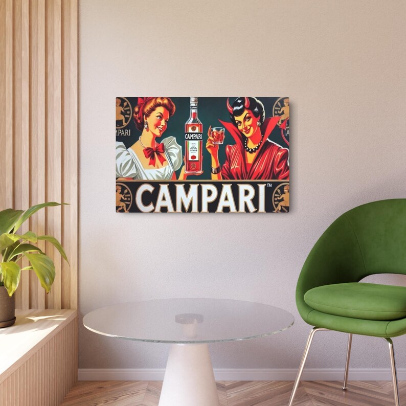 Vintage Campari Metal Art Sign: Retro Bar Decor - Etsy Australia