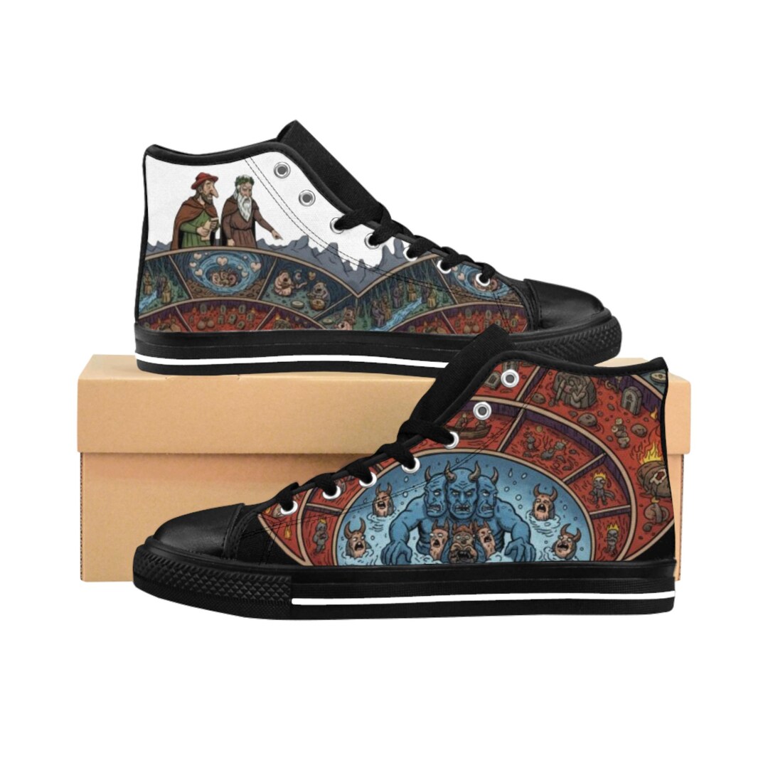 Men's "dante's Inferno" Sneakers | Circles of Hell Shoes | Divine ...