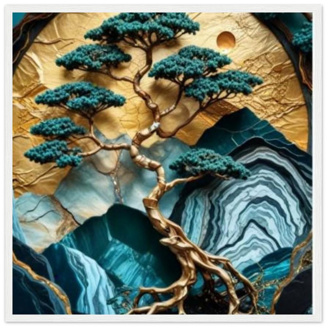 Tree of Life Painting - Rustic Wall Art, Tree of Life Artwork, Circle ...