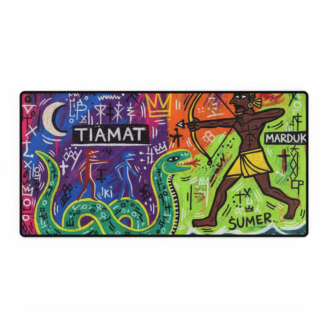 Ancient Myth Mousepad – Sumerian Creation Story Art Desk Mat, Marduk ...