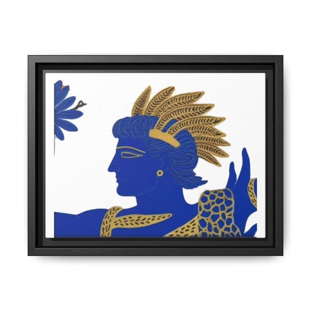 Ancient Gods Print, Hermes God Painting, Blue Bird, Alekos Fassianos ...
