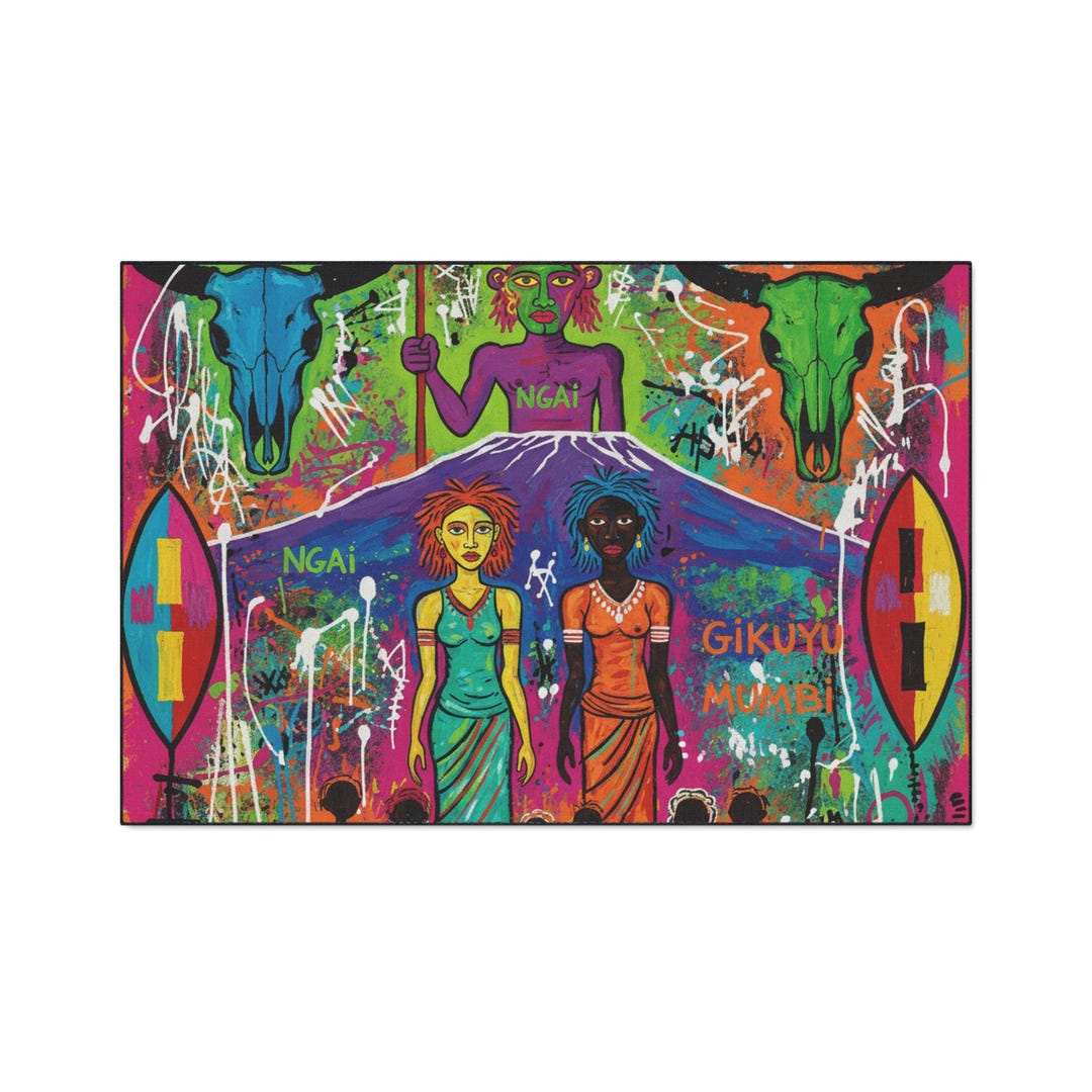 Kenyan Mythology Rug: Ngai Creator God, Vibrant African Decor - Etsy