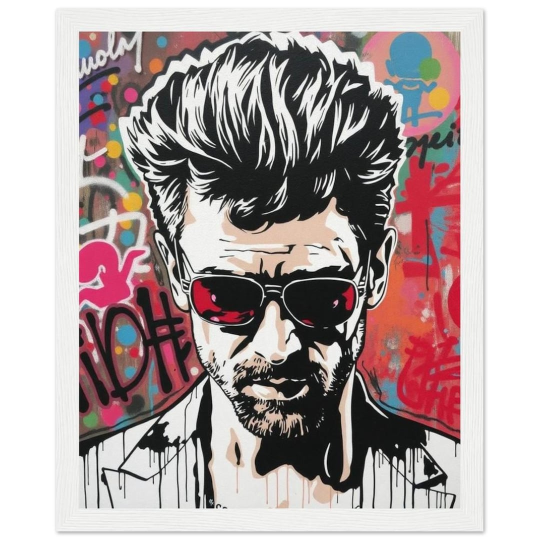 George Michael Poster | Retro Pop Music Wall Art, 90s Music Decor ...