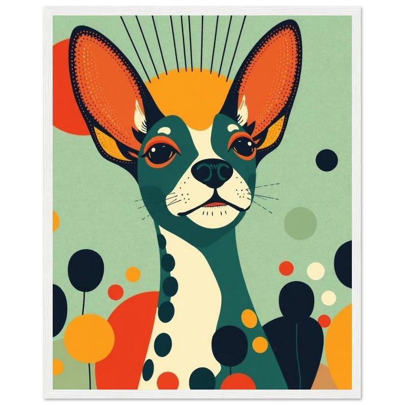 Chihuahua Print: Midcentury 1960 Poster, Original Framed Wall Art ...