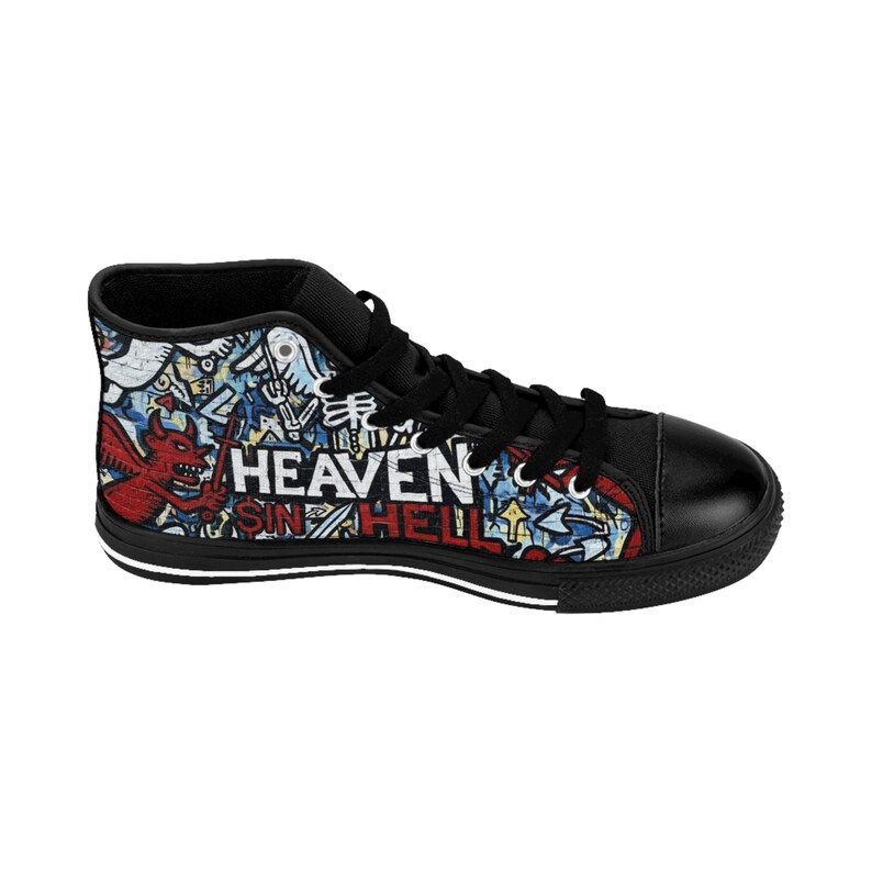 Myth Graffiti Angel Demon Sneakers, Cartoon Sneakers Men's Streetwear ...