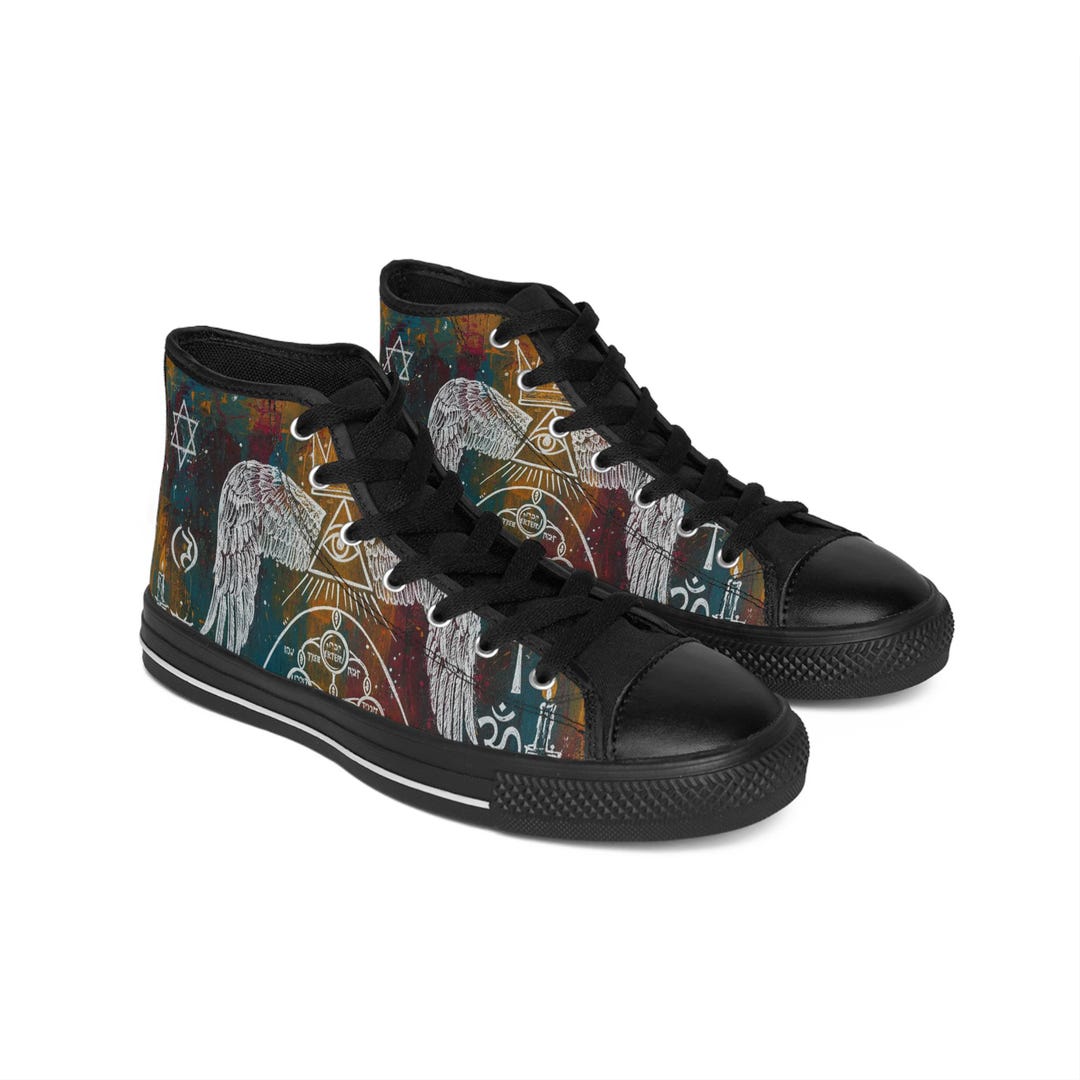 Christian Myth Angel Wings High-top Sneakers: Mystical Spiritual Art ...
