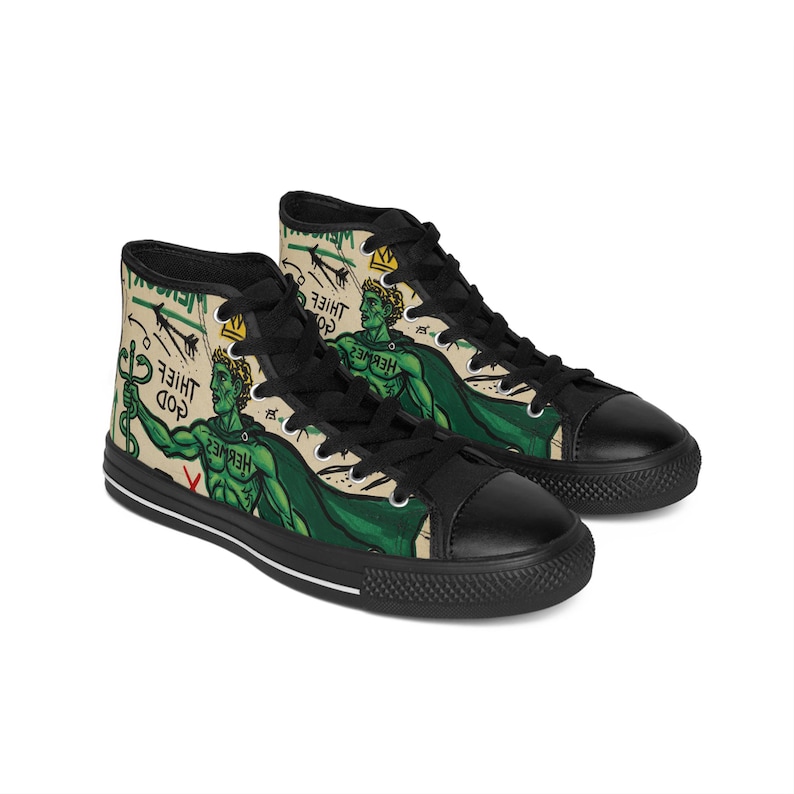 Greek Myth Hermes God Sneakers |streetwear Shoes | Unique Pop Art Deity ...