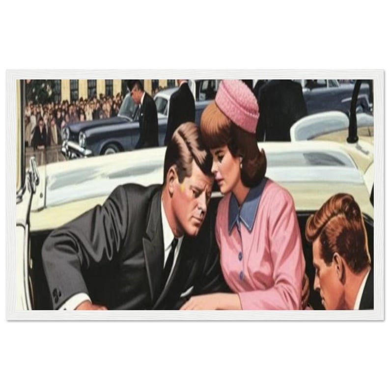JFK Assassination Art Vintage JFK Photo, Historical Print & JFK Artwork ...