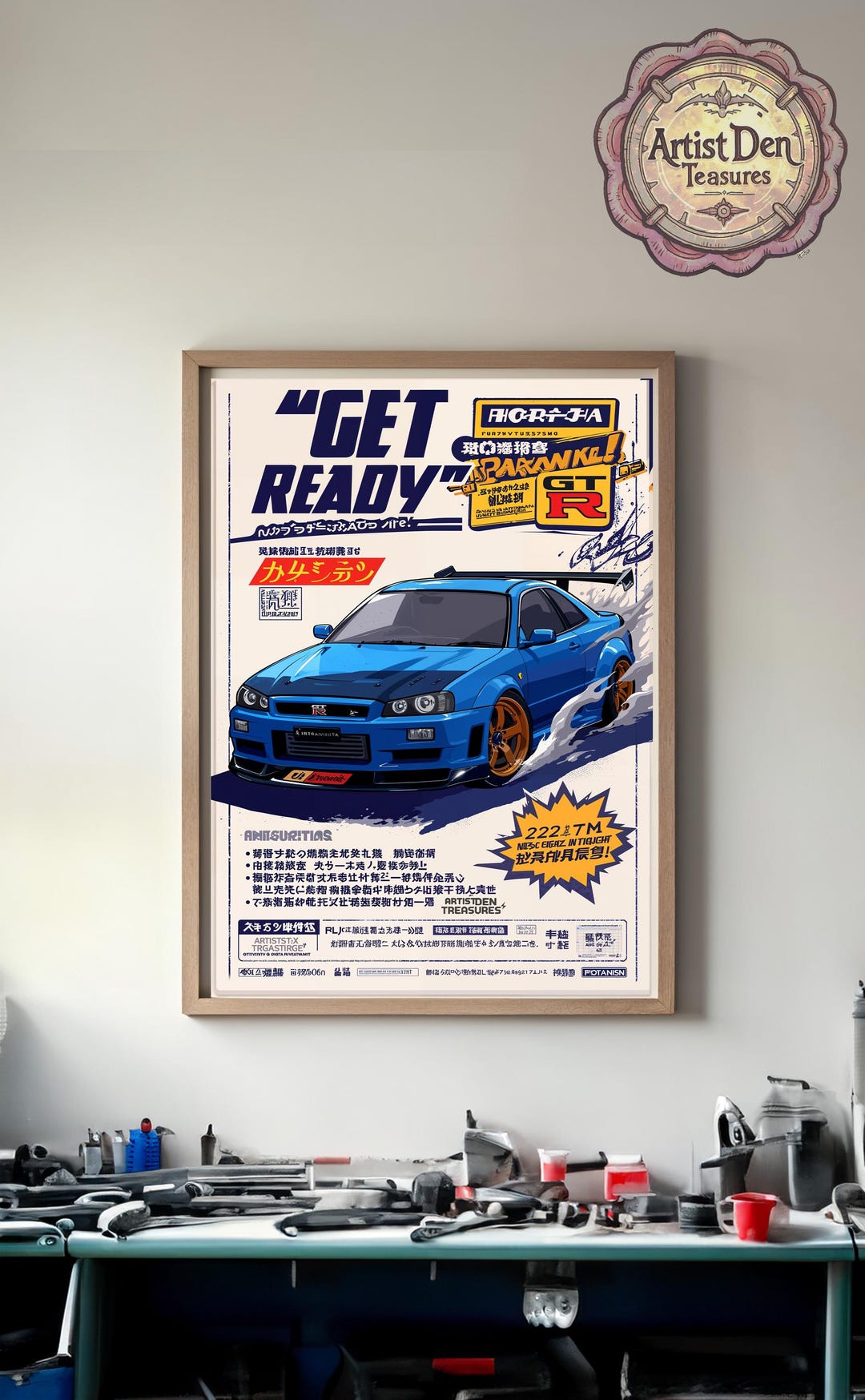 Nissan Gtr Car Poster drift Wall Art Video Game Poster Wall Art for ...