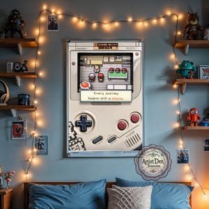 JOURNEY GAMEBOY Wall Art Video Game Poster Wall Art for Living Room ...