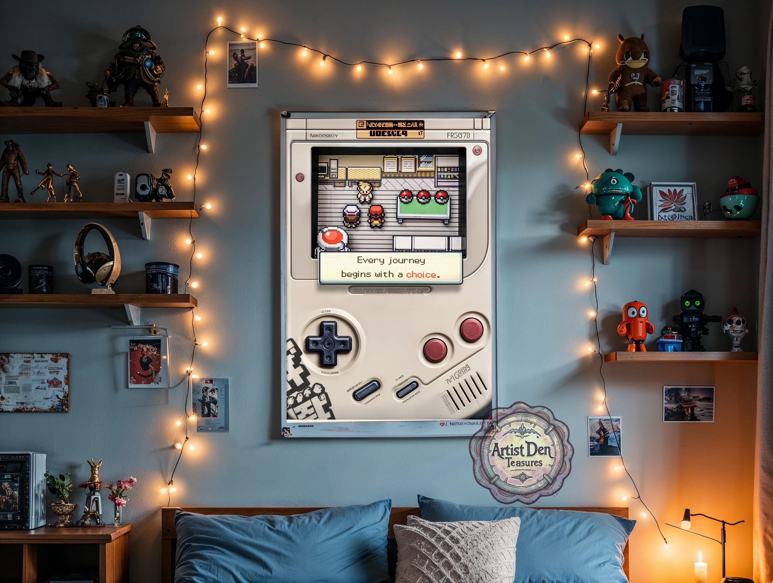 JOURNEY GAMEBOY Wall Art Video Game Poster Wall Art for Living Room ...