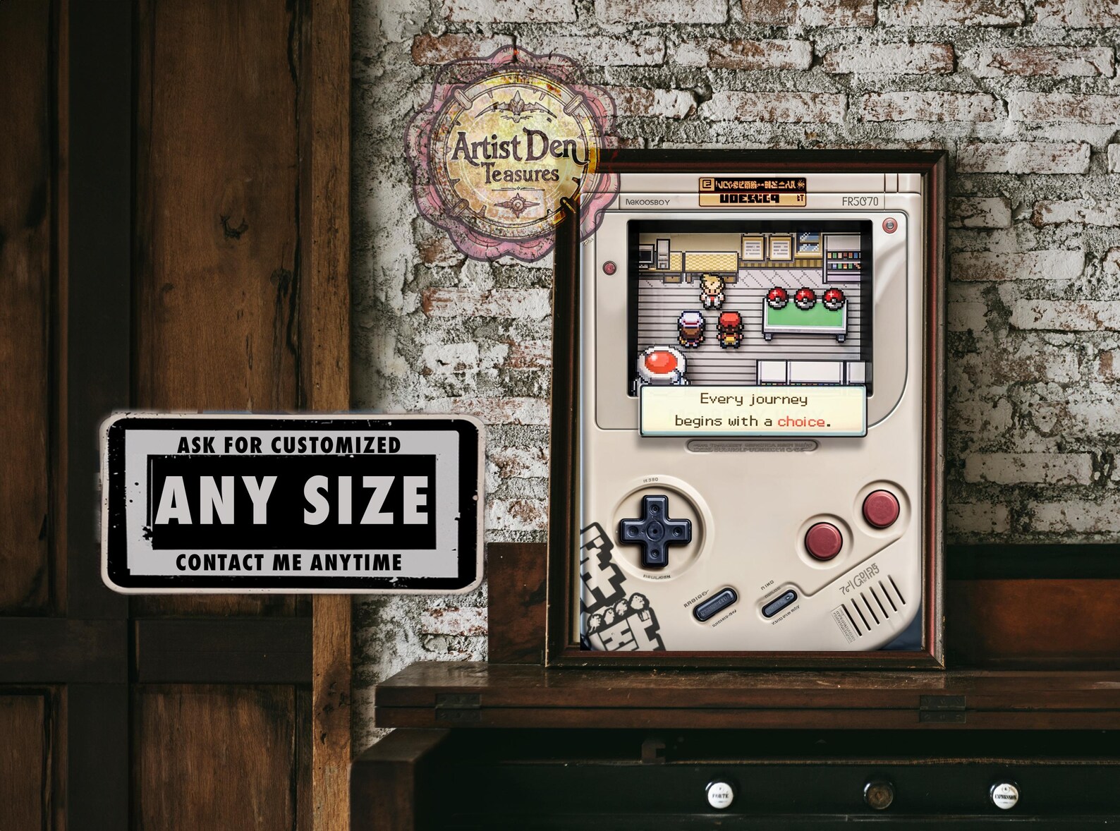 JOURNEY GAMEBOY Wall Art Video Game Poster Wall Art for Living Room ...