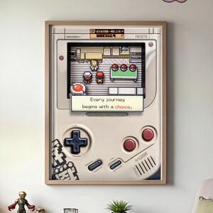 JOURNEY GAMEBOY Wall Art Video Game Poster Wall Art for Living Room ...