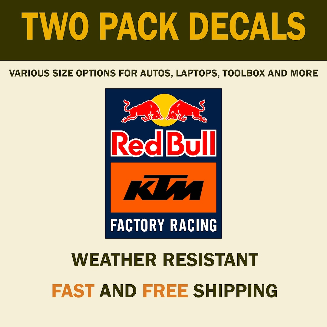 Motogp Red Bull Racing Stickers Red Bull KTM Decal Stickers for Race ...