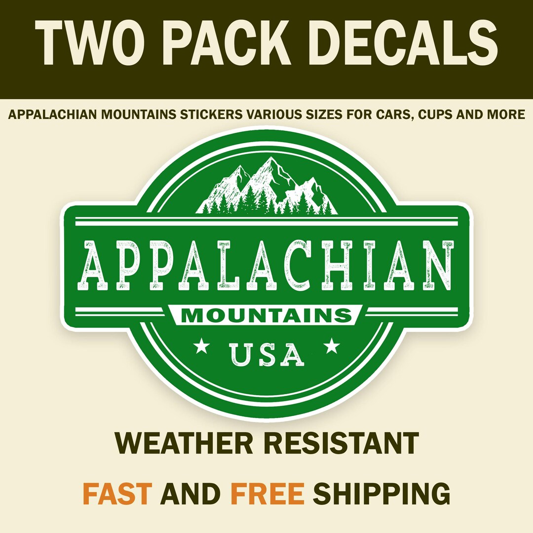 Appalachian Mountains Stickers 2 Pack - Etsy