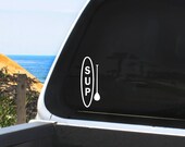 SUP and Text Vinyl Decal Stand up Paddle Boarding Graphic | Etsy