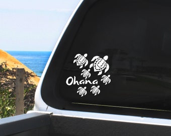 Turtle family decal | Etsy