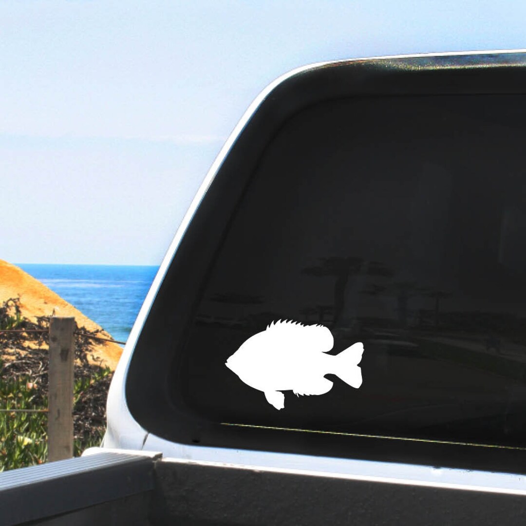 Bluegill Panfish Vinyl Fish Decal - SOLID Design - Fishing Graphic - 4 ...