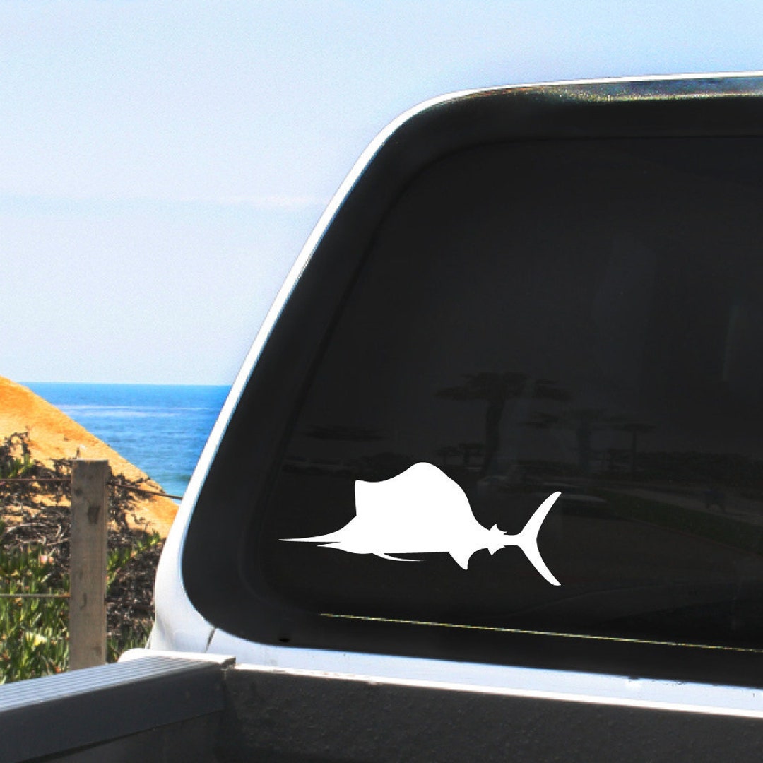 Sailfish Fish Vinyl Decal - SOLID Design - Fishing Graphic - in ...
