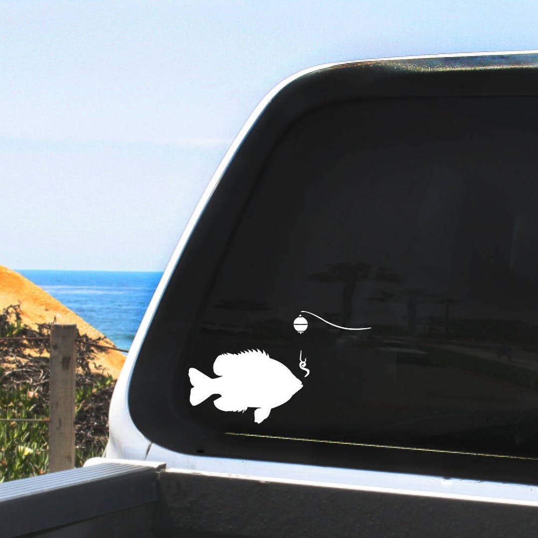 Bluegill and Bobber Fish / Fishing Vinyl Decal - Multiple Colors ...