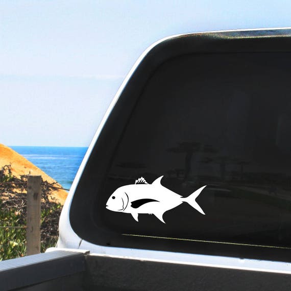 Ulua Giant Trevally Fish Vinyl Decal Fishing Graphic 6 to | Etsy
