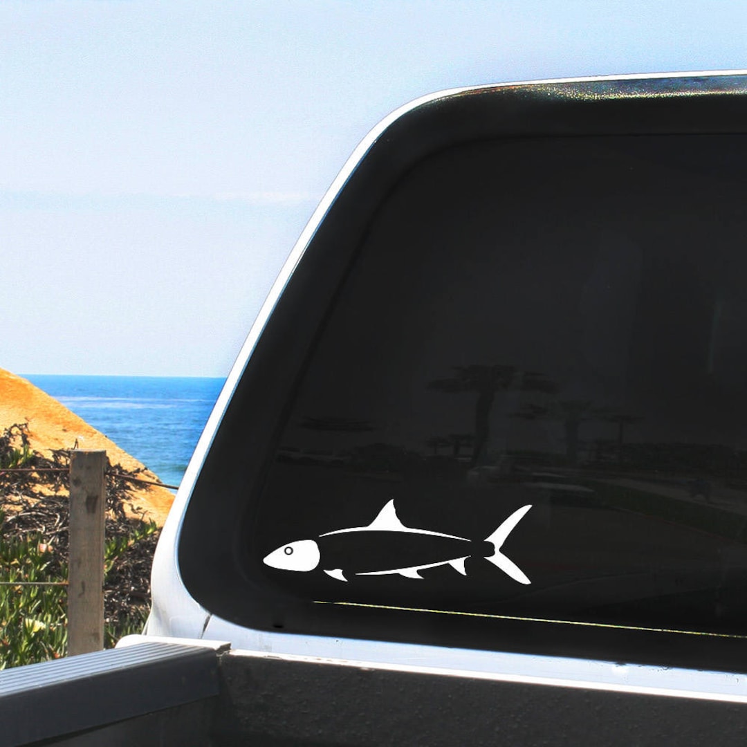 Bonefish Outline Style Car Vinyl Decal, Fishing, Multiple Sizes and ...