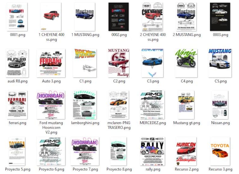 More Than 500 Premium American Car T-shirt Design Bundle | JDM Car PNG ...