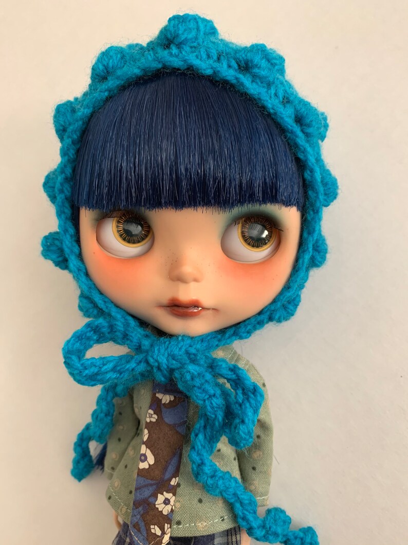 Crochet PATTERN, Bobble Puff Pixie Hat for Blythe PDF DOWNLOAD, Crocheted Gnome Hat, Fairy Hat ...