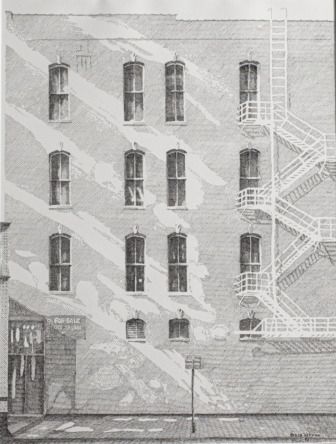 Chicago '95 Firescape Wells St. Grey - Etsy