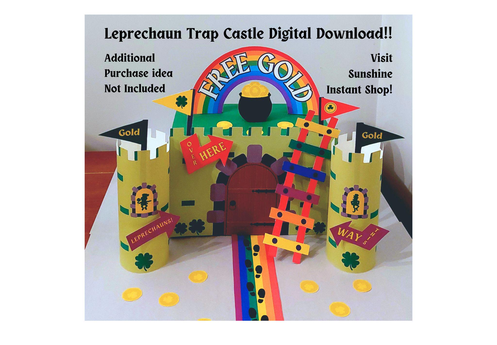 Leprechaun Trap Fun St. Patrick's Day Coloring Craft Digital Download ...