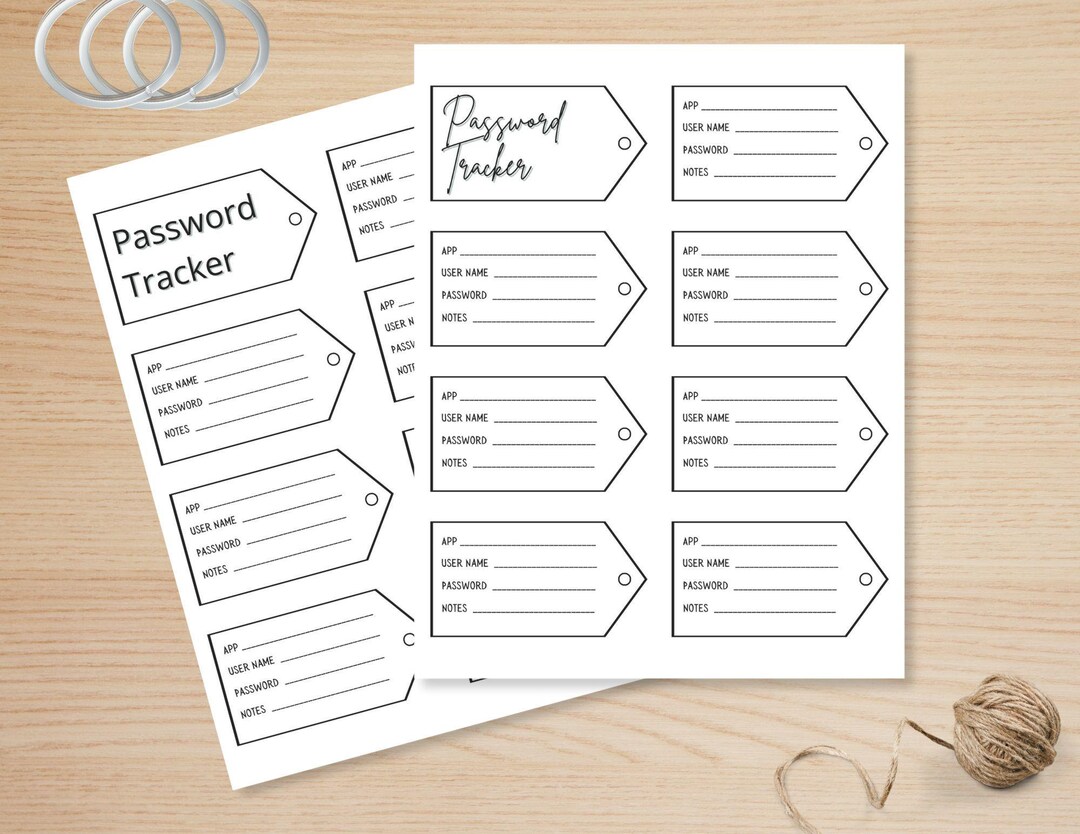 The Perfect Printable Password Tracker Digital Download. Individual ...