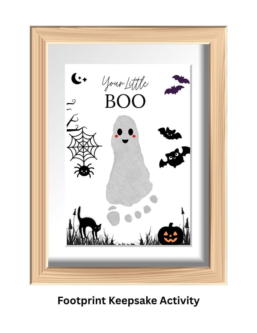 Ghost Footprint Art: Halloween Activity, Keepsake Gift (digital ...