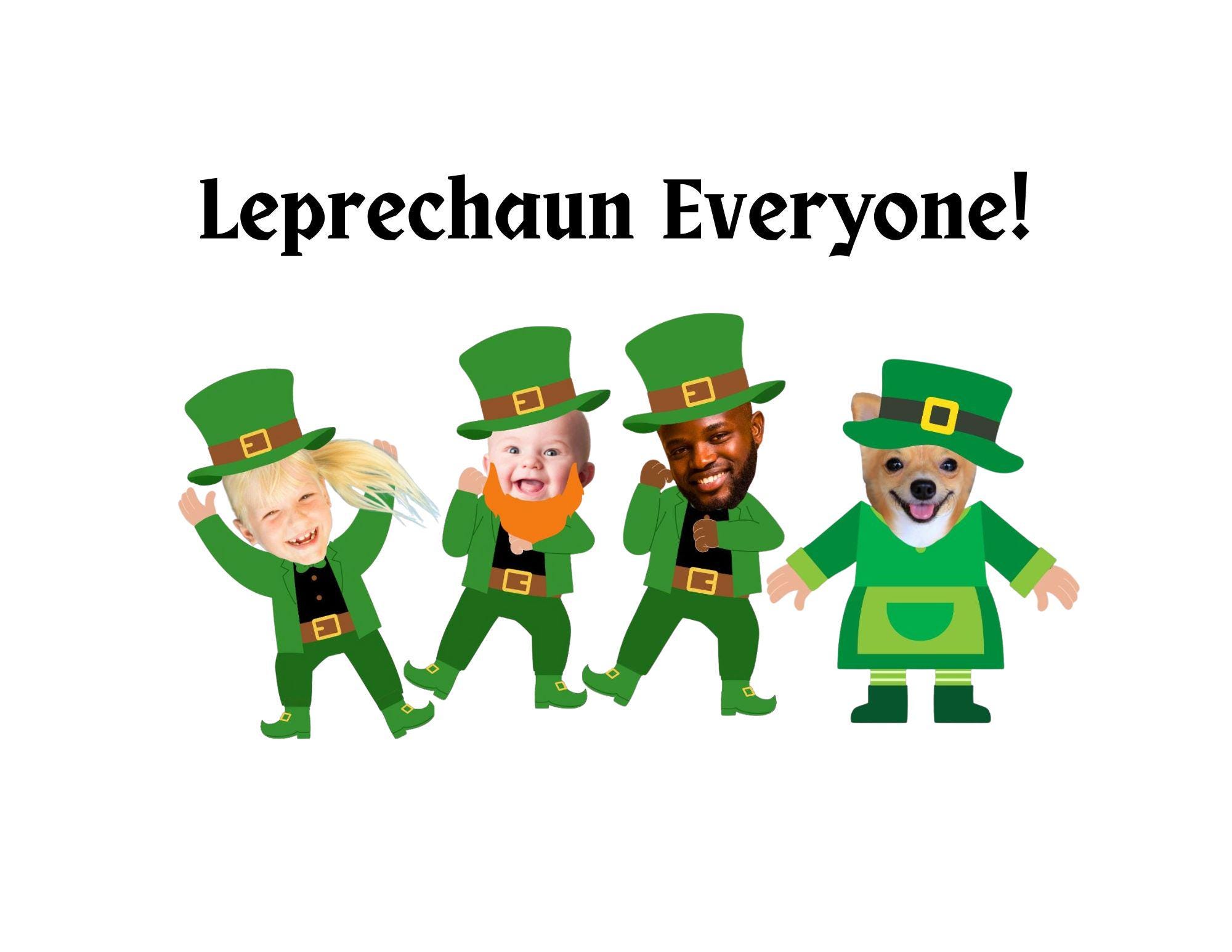 Fun Add Your Face Photo Leprechaun DIY Craft Activity St. Patrick's Day ...