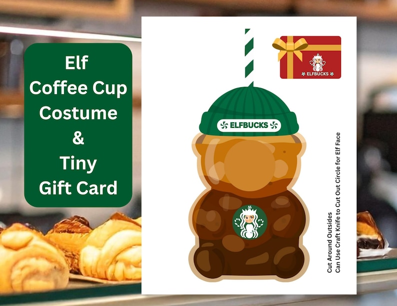 Christmas Elf Coffee Shop Props Printable, Holiday Mischief Accessories ...