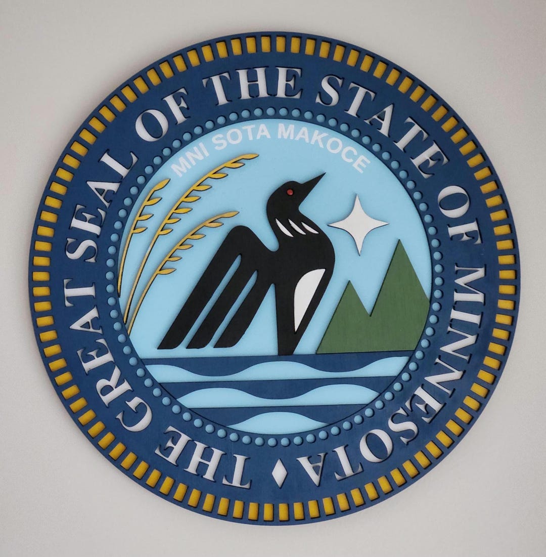 Minnesota State Seal NEW | Custom Hand Painted Wall Decor | Govt Office ...