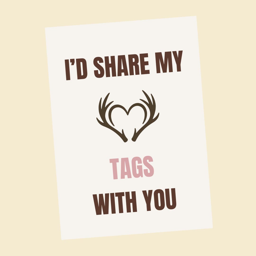 Funny Hunting Galentine's Day Card - Bestie Gift (digital Download) - Etsy
