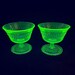 Vintage 1920's Uranium Glass Custard Cup - Set of 2 - Etsy