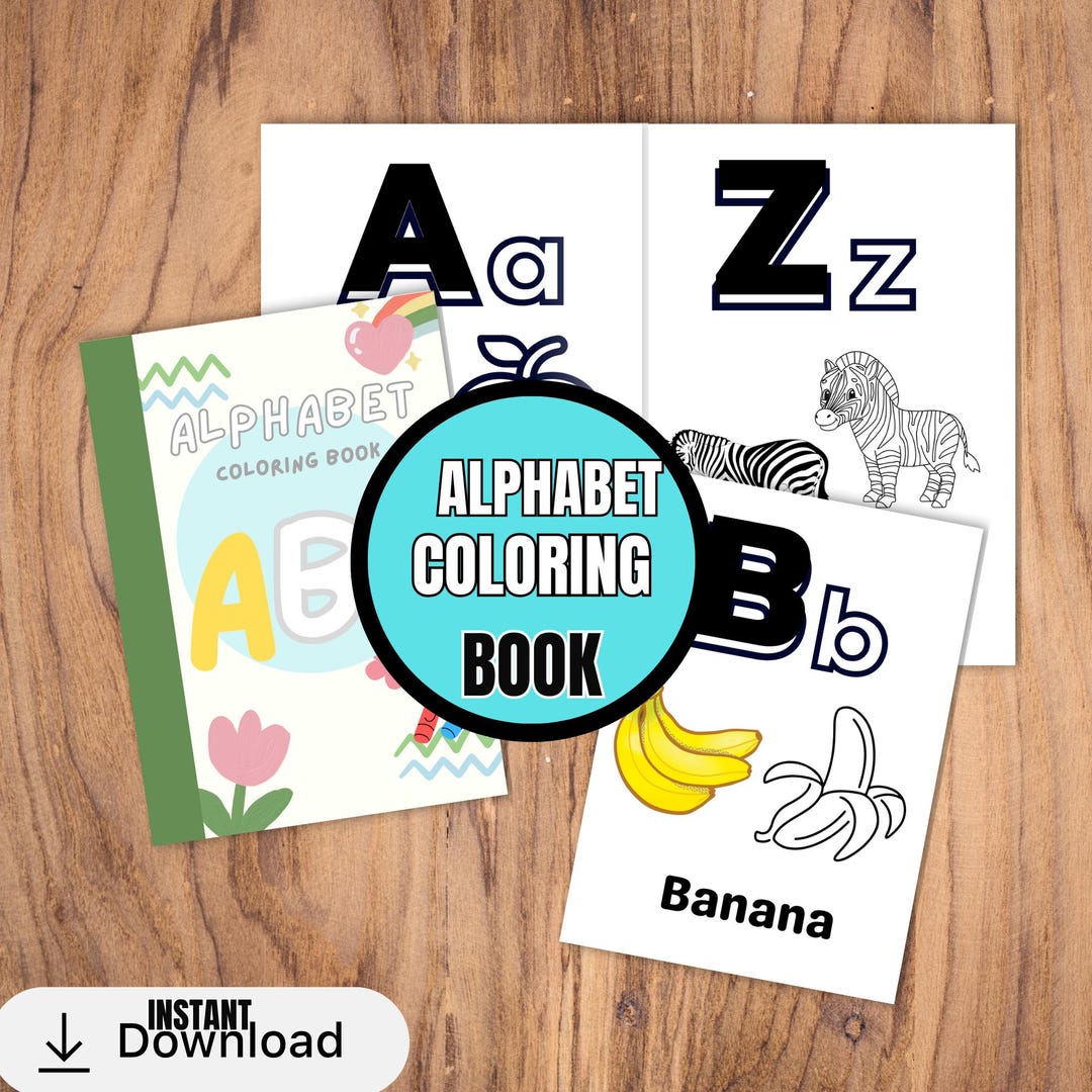 A to Z Alphabet Animals Coloring Book for Kids 26 A-Z Animal Printable ...