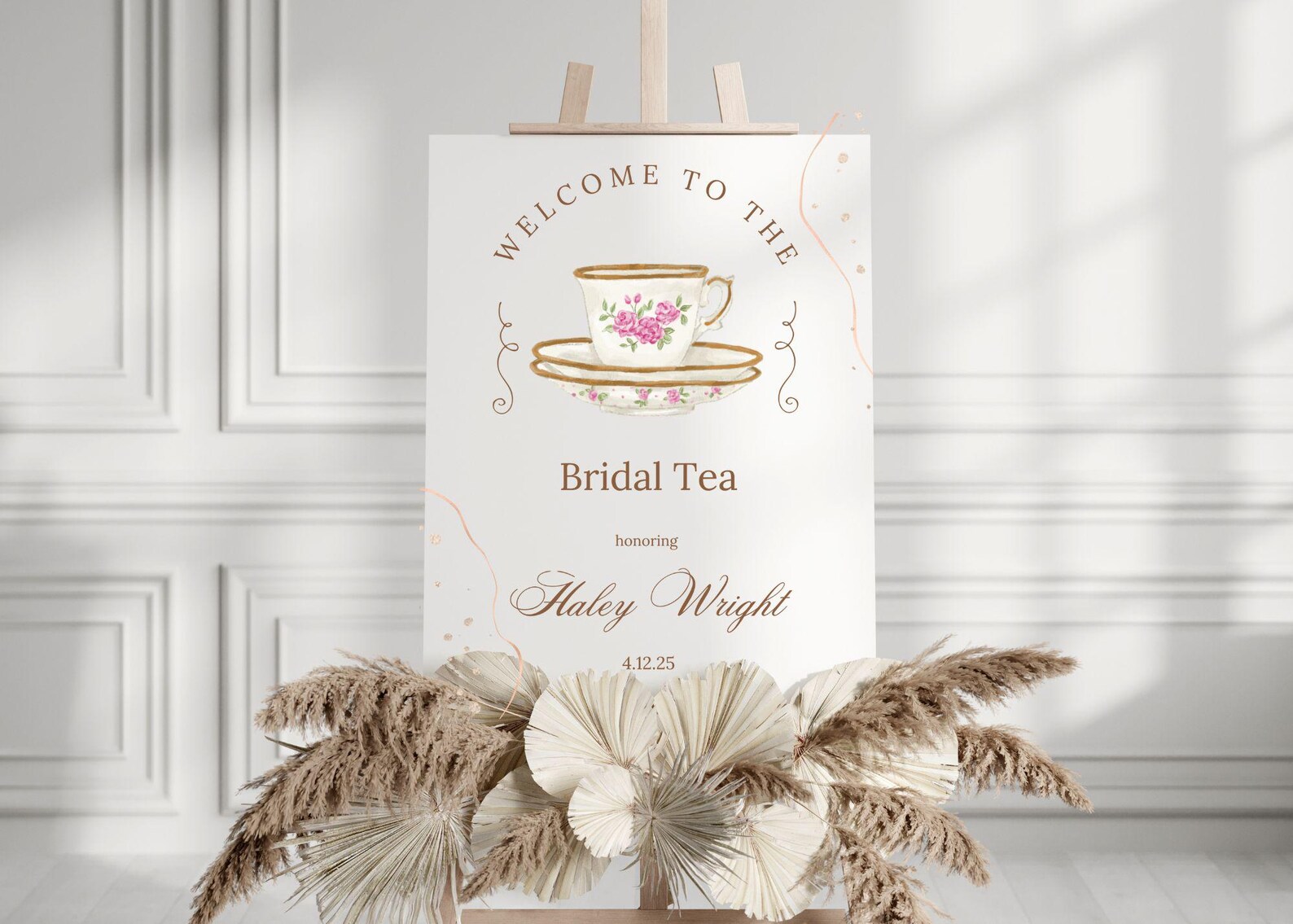 Tea Party Bridal Shower Sign | Tea Party Baby Shower | Tea Party Sign ...