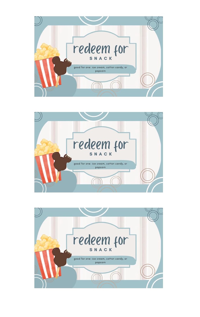 Magical Park Reward Tickets for Kids | Printable Toy or Snack Coupons ...