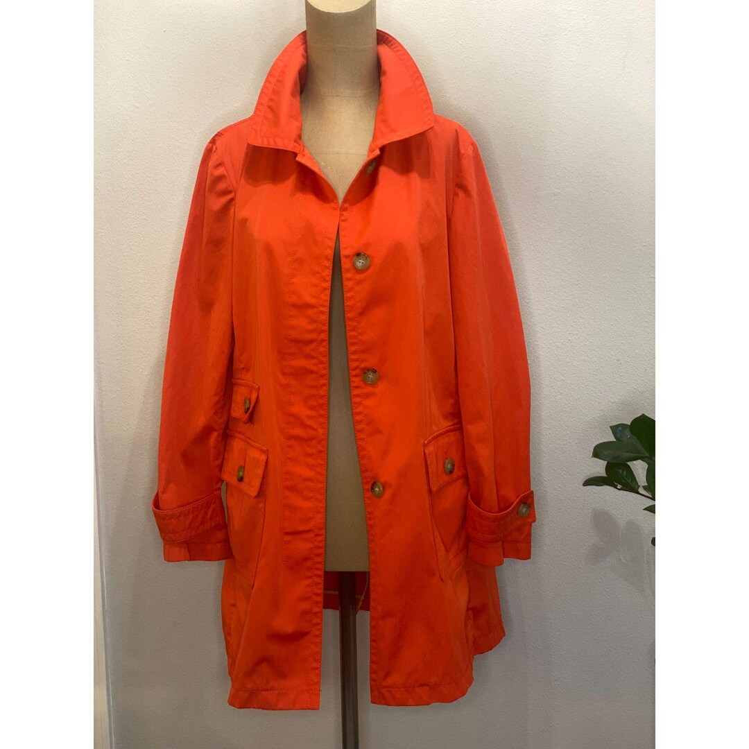 Vintage Talbots Oversized Orange/red Trench Coat Women's Size 8 - Etsy