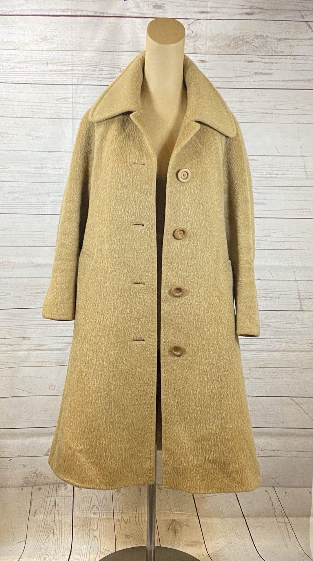 Vintage 1950s HUCKE 100% Alpaca Hair Overcoat Size 40 - Etsy UK