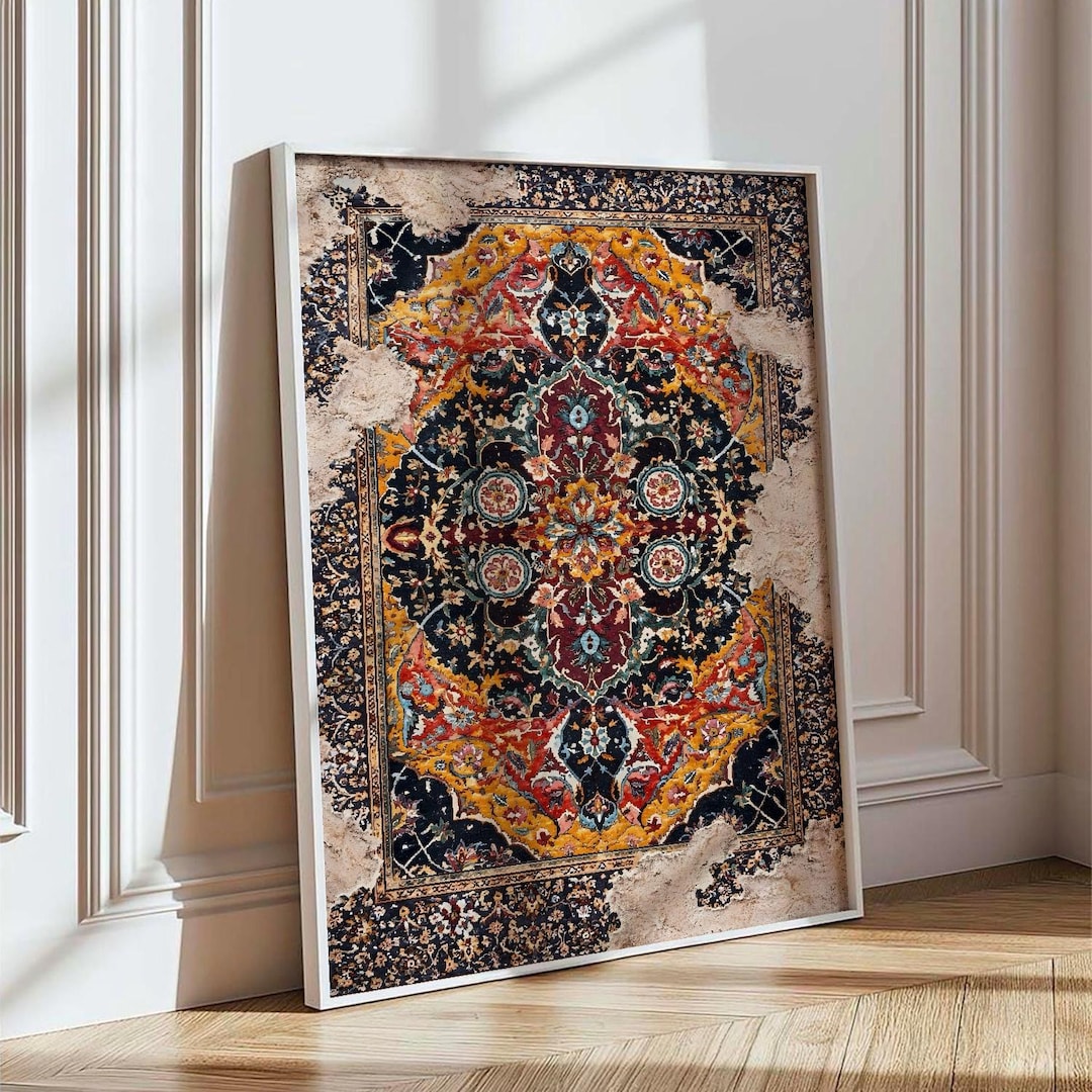 Vintage Persian Rug Print Set – Boho Gallery Wall Art (A4 Digital ...