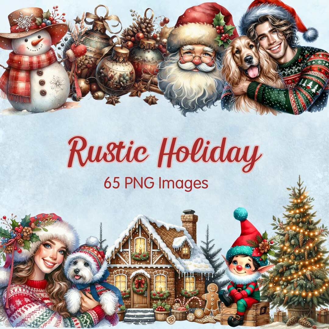 Rustic Christmas PNG Images Rustic Transparent Background Rustic ...