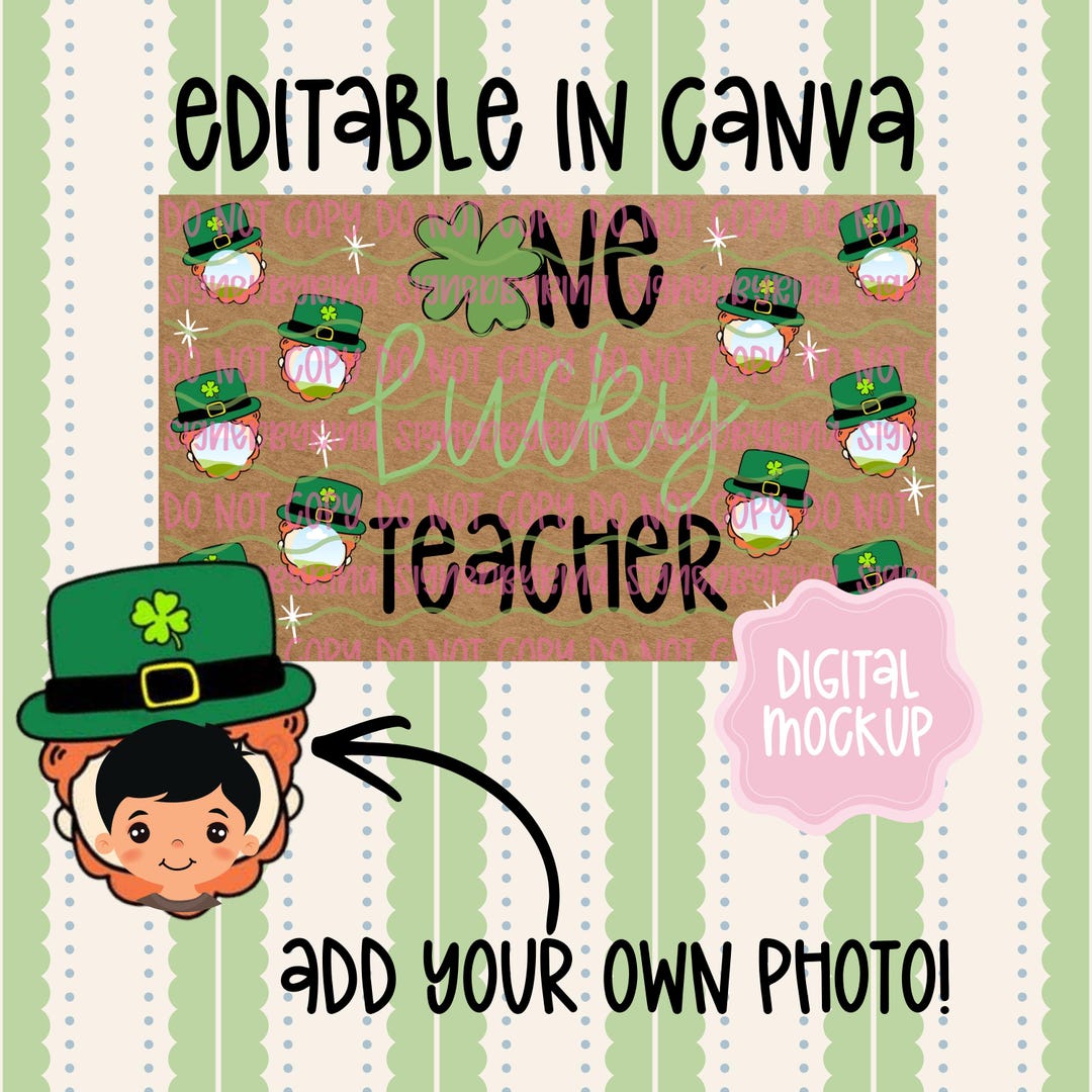 St. Patrick's Day Teacher Banner Template | Editable Classroom Banner ...
