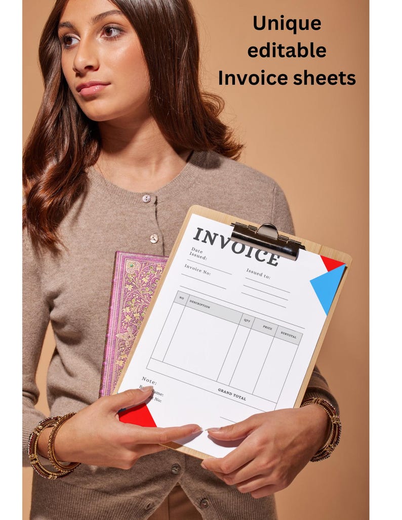 Two Editable Minimalist Invoice Templates | Professional Clean Design ...